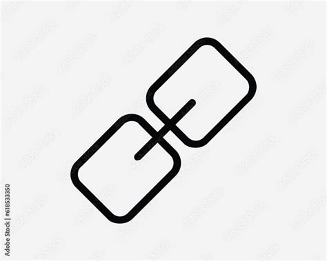 Link Line Icon Chain Connection Attach Attachment Hyperlink Linked App Communication Web Black