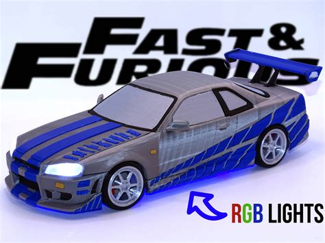 Nissan Skyline Gt R R34 Fandf Rgb Neon And Lights By Mr Rod Makerworld Download Free 3d Models