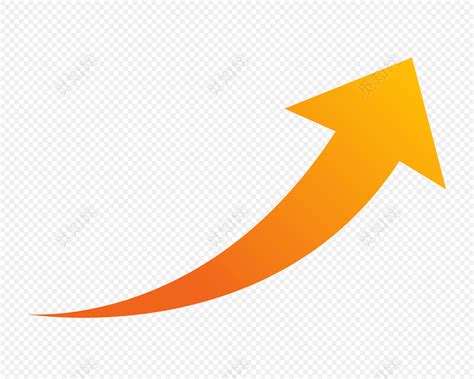 黄色上升箭头素材免费下载 PNG素材 觅知网