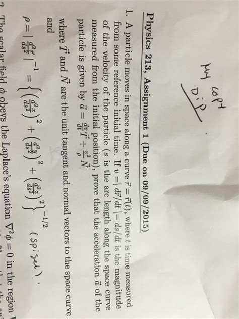 solved a particle moves in space along a curve r r t