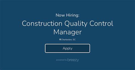 Construction Quality Control Manager At Talent Acquisition Concepts