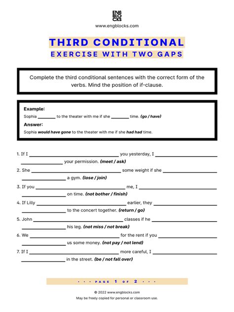 Conditional Sentences Type 3 Pdf