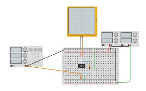 Circuit Design 同相放大 Tinkercad
