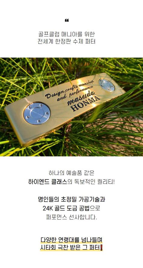 골프채 매니아들 주목 한정판 수제 퍼터 84↓