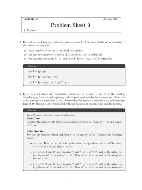 Cs 228 Tut3 Sol Pdf Metalogic Syntax Logic