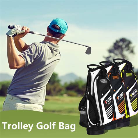 Golf Stand Bag 14 Way Top Dividers Ergonomic With 5 Pockets Dual Strap Rain Hood