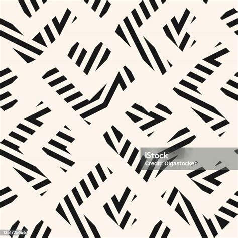 벡터 기하학적 선 패턴 모던한 추상적인 흑백 매끄러운 질감 0명에 대한 스톡 벡터 아트 및 기타 이미지 0명 갈매기표 수장 검은색 Istock