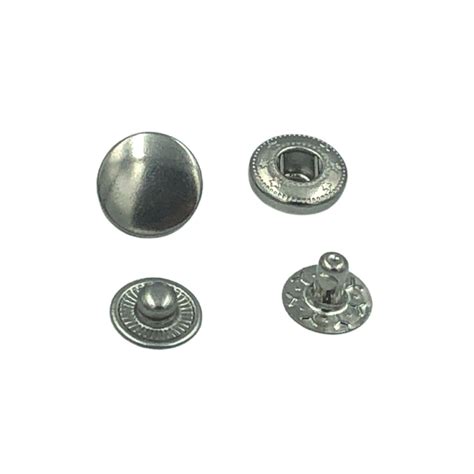 Metal Fashion Snaps Silver Size 20