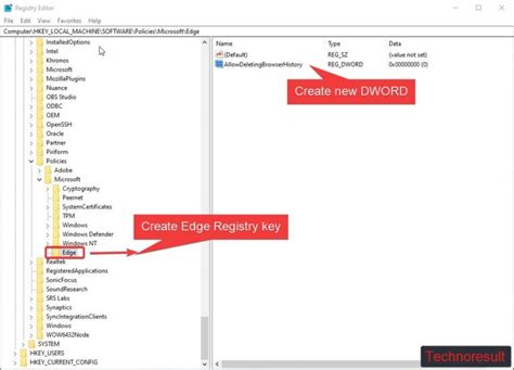 how to restrict users from deleting browser history in microsoft edge