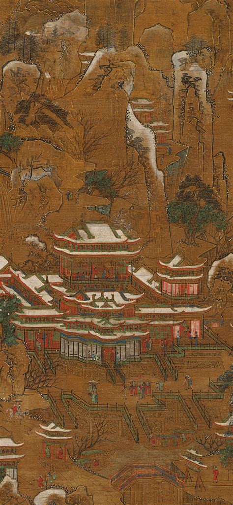 唐 京畿瑞雪图纨扇