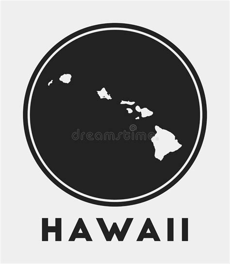 Hawaii Icon Stock Vector Illustration Of Outline Round 213808614