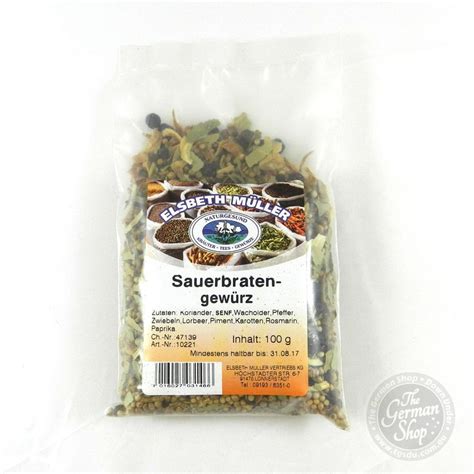 Sauerbraten Gewuerz Spice Mix For Marinated Beef Roast 100g Tgsdu