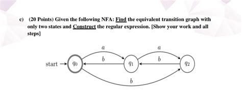 Solved C Points Given The Following NFA Find The Chegg