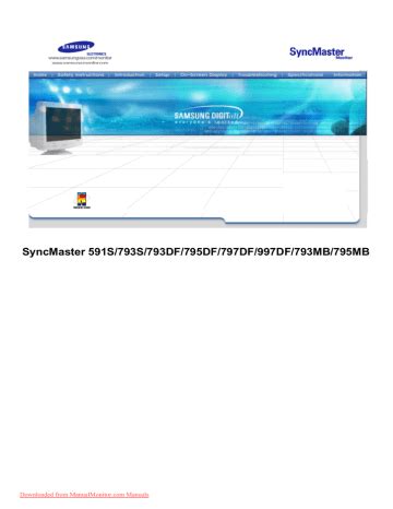 Samsung Syncmaster Mb Specifications Manualzz