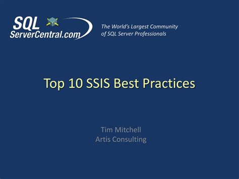 Ppt Top 10 Ssis Best Practices Powerpoint Presentation Free Download Id1503681