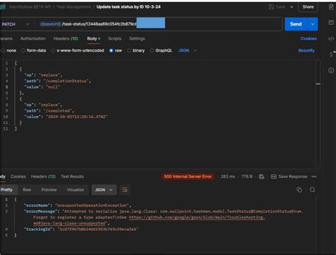 Trying To Remove Null Value Pending Tasks From The Que Using Api Update