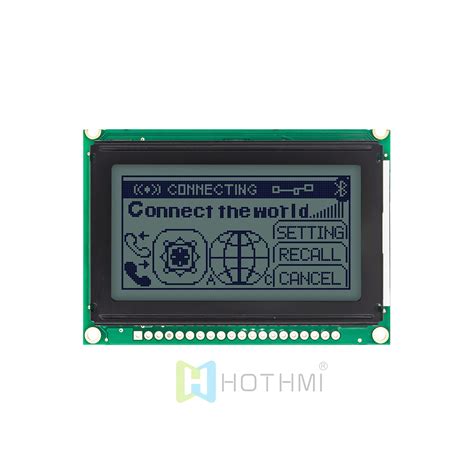 24inch 128x64 Graphic Cog Lcd Module Stn Yellowgreen Display With Yellowgreen Backlight