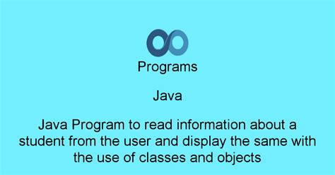 Programs Java Java Program To Read Information About A Student From