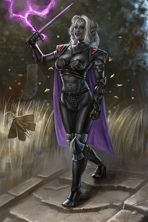 [art][oc] Drow Adventurer R Imaginaryelves