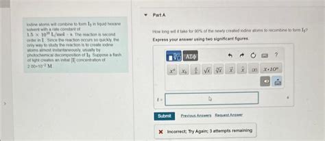 Solved Lodine Atoms Will Combine To Form Ly In Liquid Hexane Chegg Com