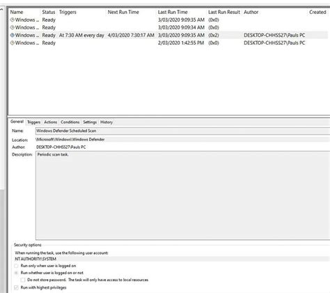 Defender Scheduled Scan Set Up Solved Windows 10 Forums