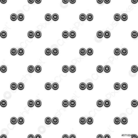 Yes And No Buttons Pattern Simple Style Stock Vector 3710248