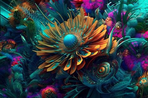 Premium Ai Image Futuristic Naturetech Fusion Mesmerizing Macro Hybrid Texture Background