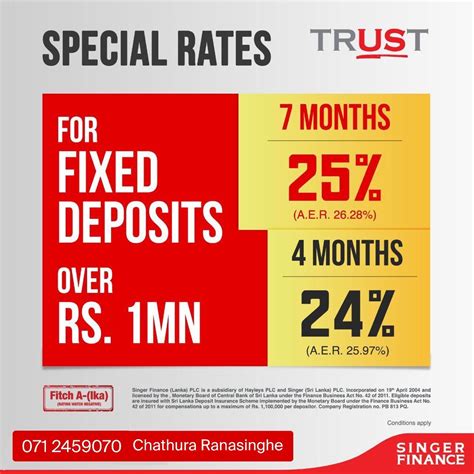 Chathura Ranasinghe On Linkedin Singerfinance Trusted Fixeddeposit Savings Finance Srilanka…