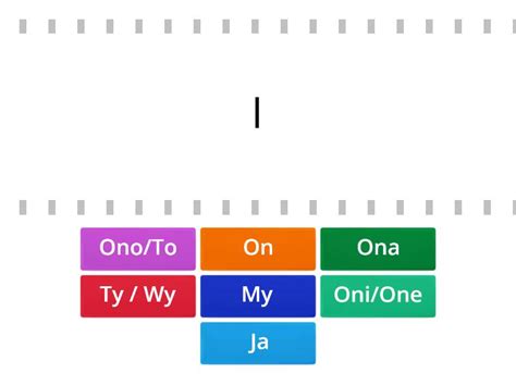 Zaimki Osobowe Personal Pronouns Find The Match