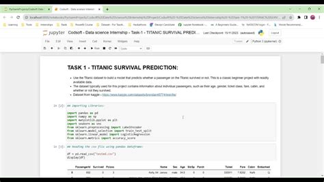 Codsoft Data Science Internship Project 1 Mohammed Zaheer Aswath Posted On The Topic Linkedin