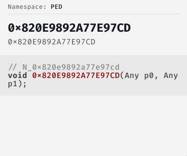 N 0x820e9892a77e97cd FiveM Natives Cfx Re Docs