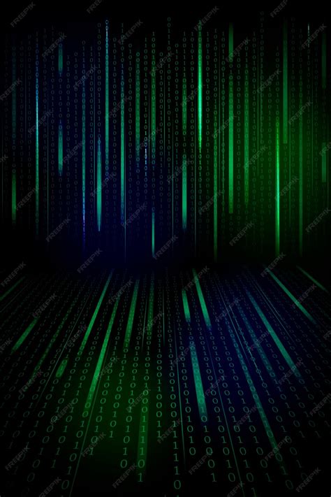 Stream Of Binary Code Design Vector Free Vector