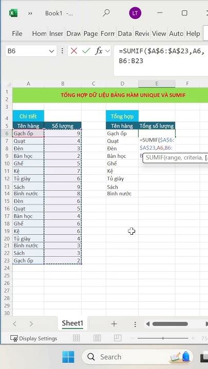 Tổng Hợp Dữ Liệu Từ 2 Bảng Trên Excel Exceltips Tinhocvanphong Tinhocungdung Reels Shorts