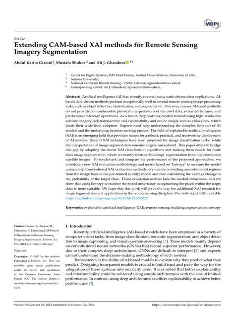 Extending Cam Based Xai Methods For Remote Sensing Imagery Segmentation Pdf Image