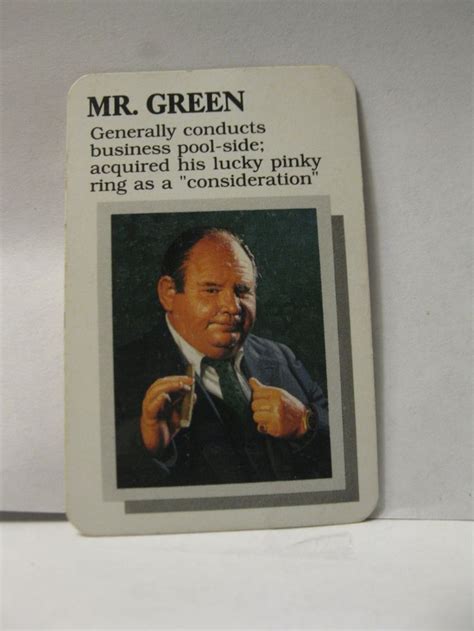 1988cluemasterdetectiveboardgamepiecemrgreensuspectcard Clue Board Game Board