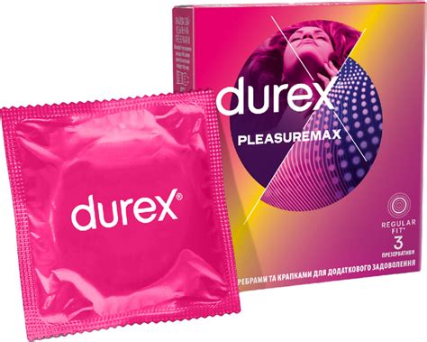Презервативы латексные с силиконовой смазкой Durex Pleasuremax (с ...