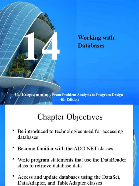 Working With Databases C Programming Pdf Language Integrated Query Microsoft Sql Server