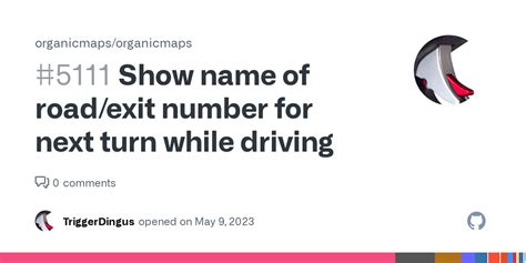 Show Name Of Road Exit Number For Next Turn While Driving Issue 5111