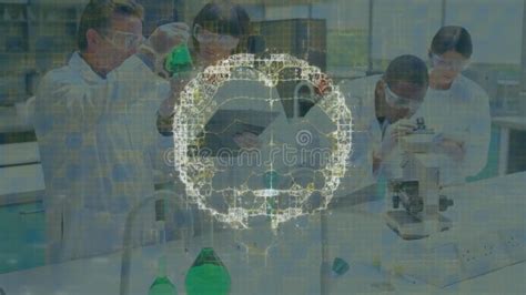 Conducting Experiments In Laboratory Scientists Analyzing Digital Conducting Experiments In Laboratory Scientists Analyzing Digital