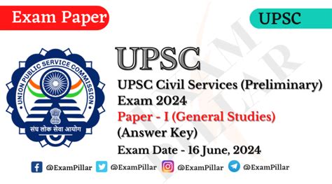 Upsc Cse Pre Exam Paper I Gs 16 June 2024 Answer Key Theexampillar Uttarakhand