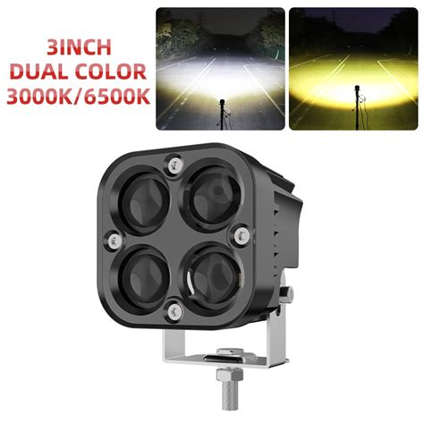 Hl เเพค1ชิ้น สว่างตาเเตก 40วัต ไฟสปอร์ตไลท์รถยนต์4led ไฟหน้ารถ Led Spot