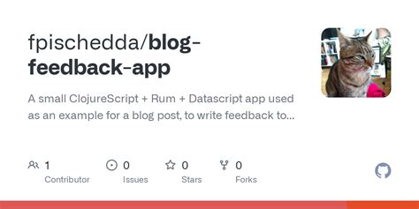 Github Fpischeddablog Feedback App A Small Clojurescript Rum Datascript App Used As An