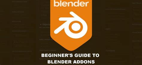 Blender Addons For Beginners PDF BlenderNation