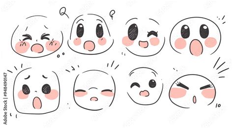 Cute Simple Cartoon Face