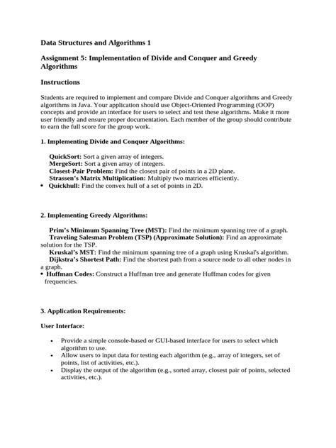 Divide Greedy Assignment Pdf