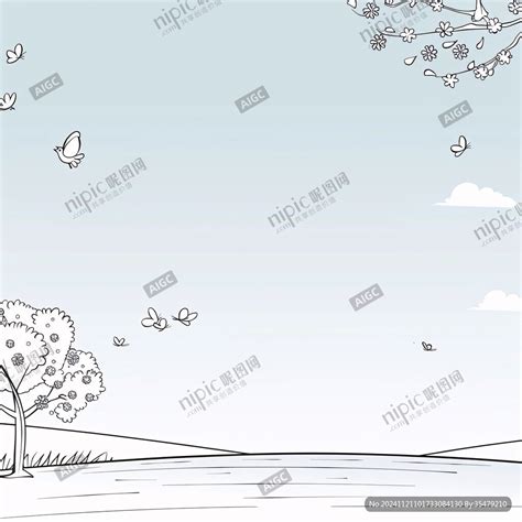 Ai创作图春天卡通信纸 蓝色韩国手绘线描 卡通春天自然手绘 手绘漫画天空 插画海报线稿底图背景 春天背景图 简约卡通背景 蓝色底图背景图 画册底图背景 手绘蓝色天空底纹 画册底图 蓝天蓝色背景