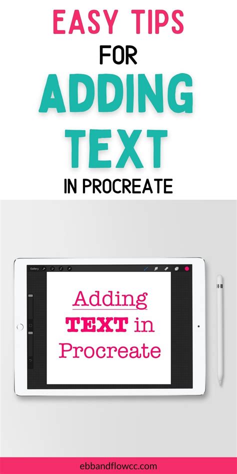 How To Add Text In Procreate Ebb And Flow Creative Co