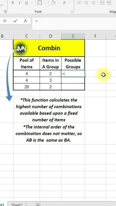 master excel s combin function 🧮 short and sweet tutorial excel