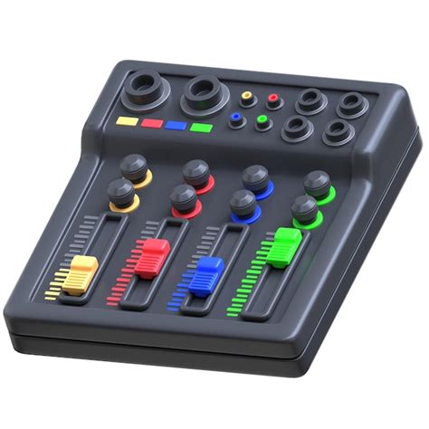 Premium Photo 3d Illustration Rendering Icon Sound Mixer Audio Hardware