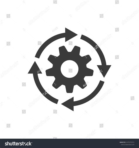 Gear Workflow Progress Vector Icon Stock Vector Royalty Free 1675375315 Shutterstock